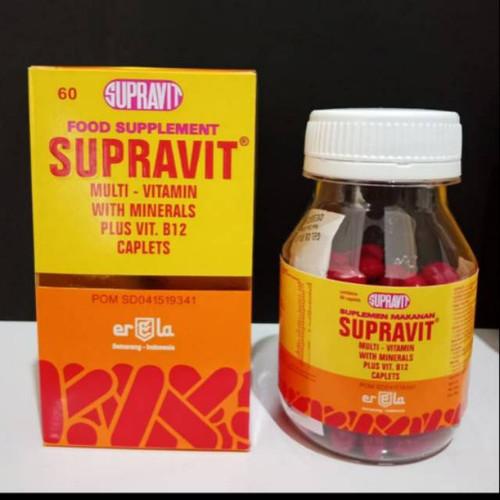 SUPRAVIT MULTI-VITAMIN WITH MINERALS ISI 60 CAPLETS - Apotik Online Murah | Jual Vitamin Murah